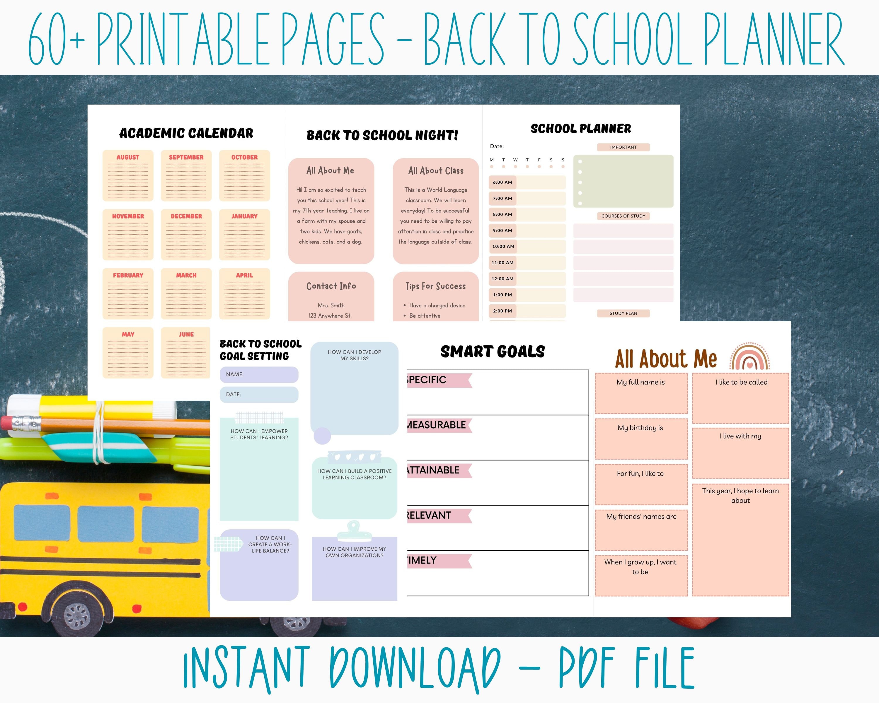 Faith-focused Back to School Planner for Kids Christian Daily Organizer ...