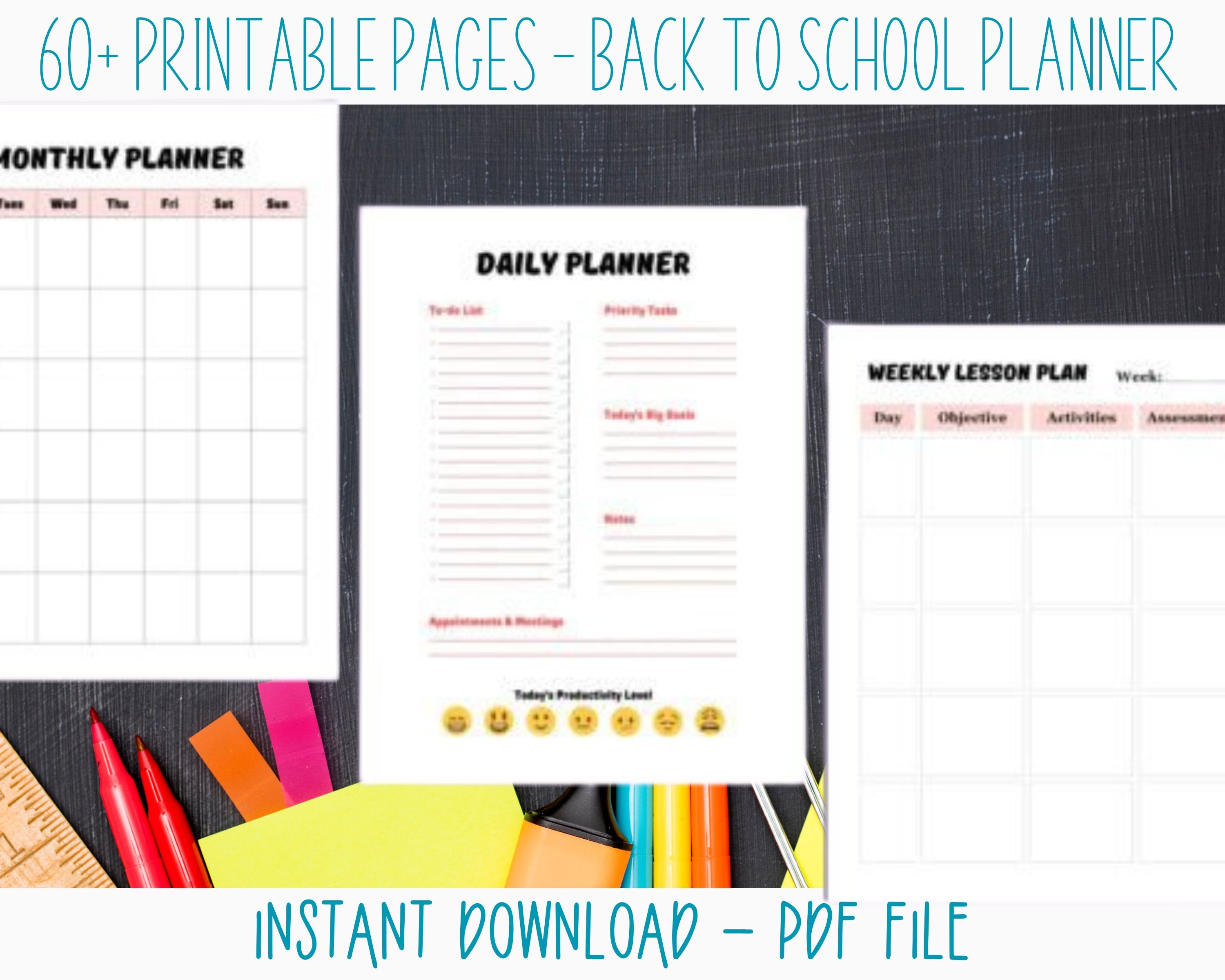 Faith-focused Back to School Planner for Kids Christian Daily Organizer ...