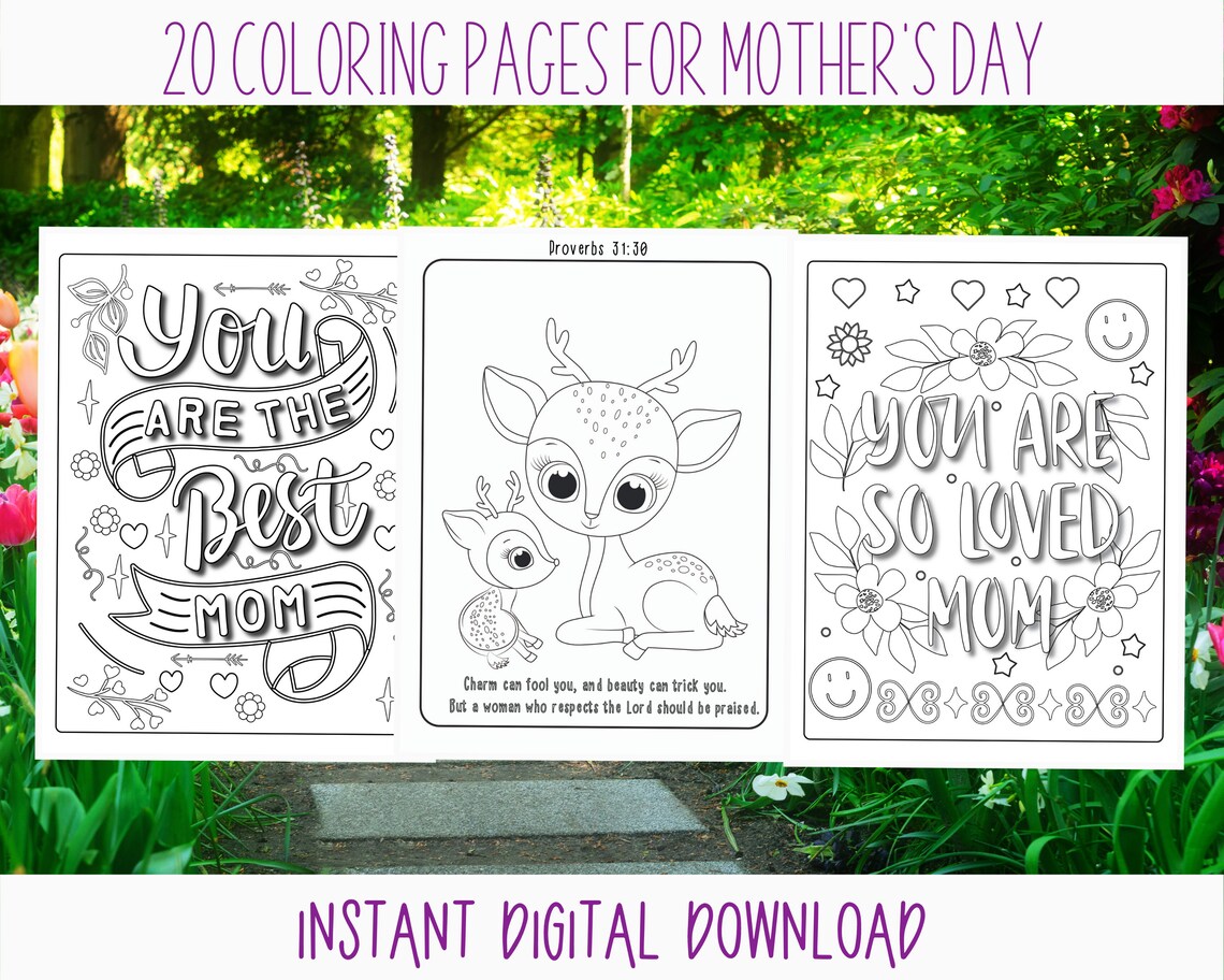 Mother's Day Printable Coloring Pages for the Christian Mother With ...