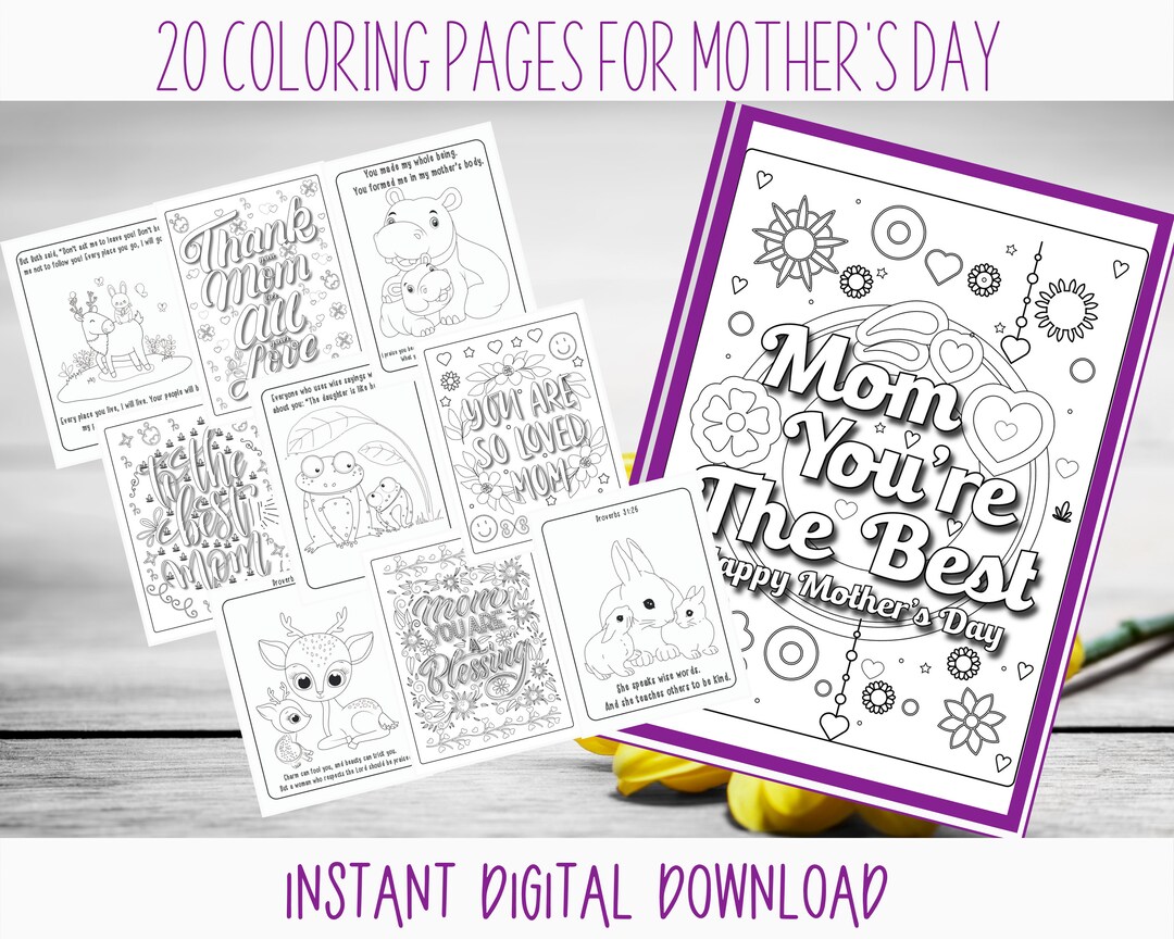 Mother's Day Printable Coloring Pages for the Christian Mother With ...