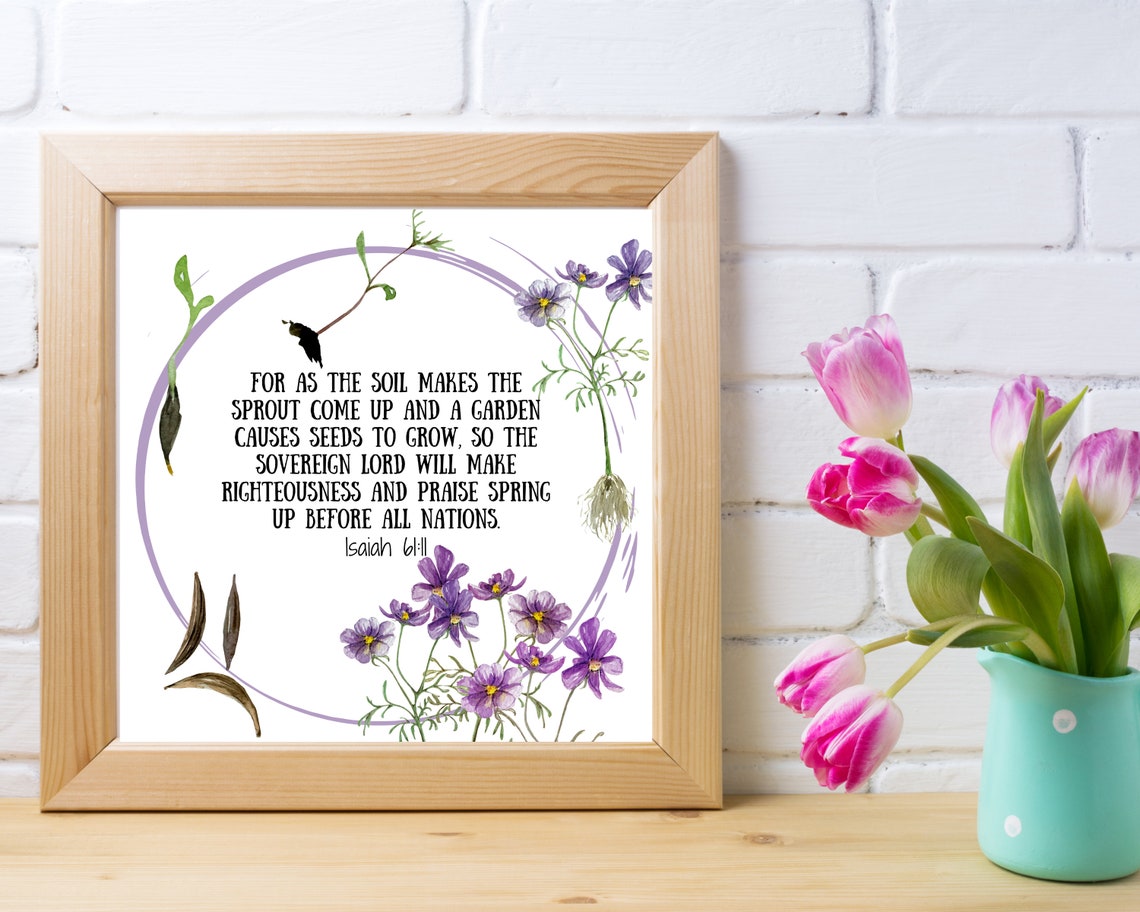 Scripture About Gardening Christian Bible Verse Printable Wall Decor - Etsy