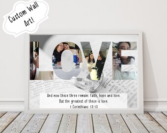 Faith Custom Bible Verse Photo Collage Wall Art | Etsy
