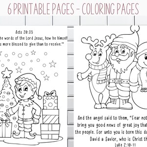Christian Bible Verse Coloring Pages for Christmas With Scripture for ...