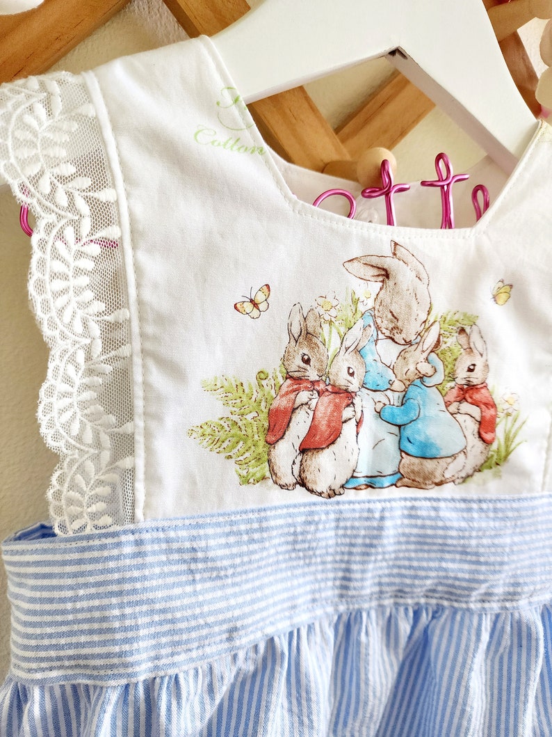 Peter Rabbit Baby Romper Baby Girl Romper Bunny Print 1st Birthday Cake ...