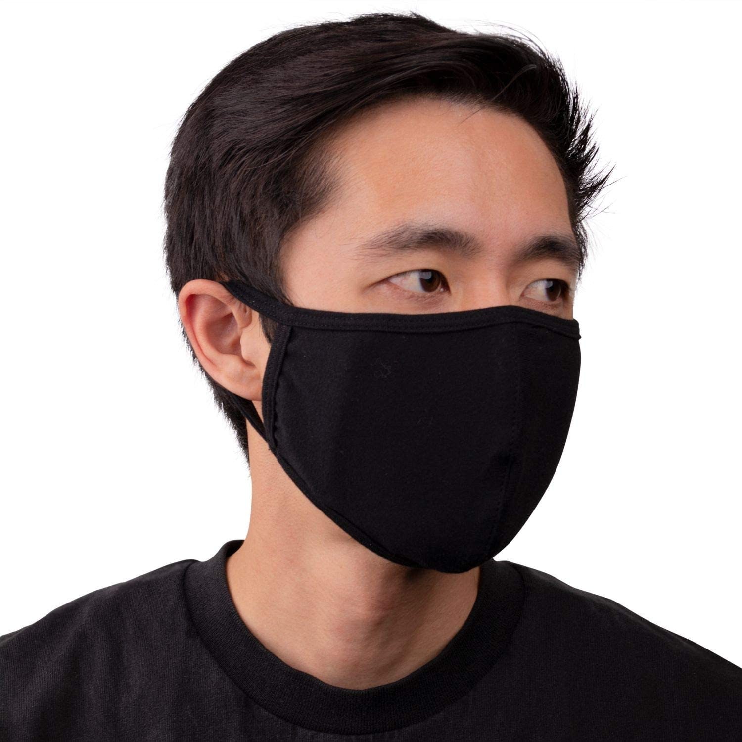 Face Mask Black Protective Breathable Cotton Washable Reusable - Etsy