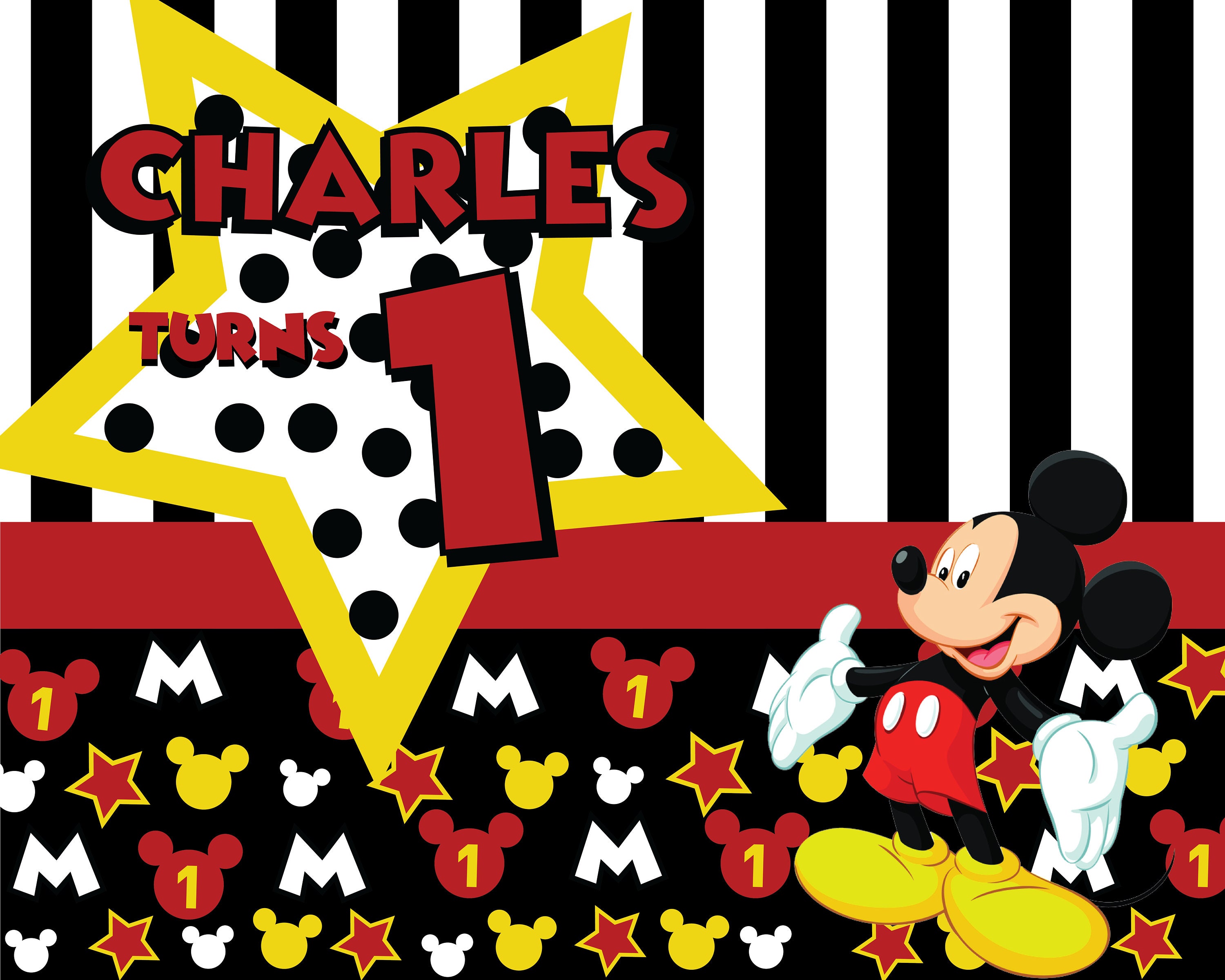 Mickey Mouse Backdrop Mickey Mouse Digital Backdrop Blubhouse Mickey ...