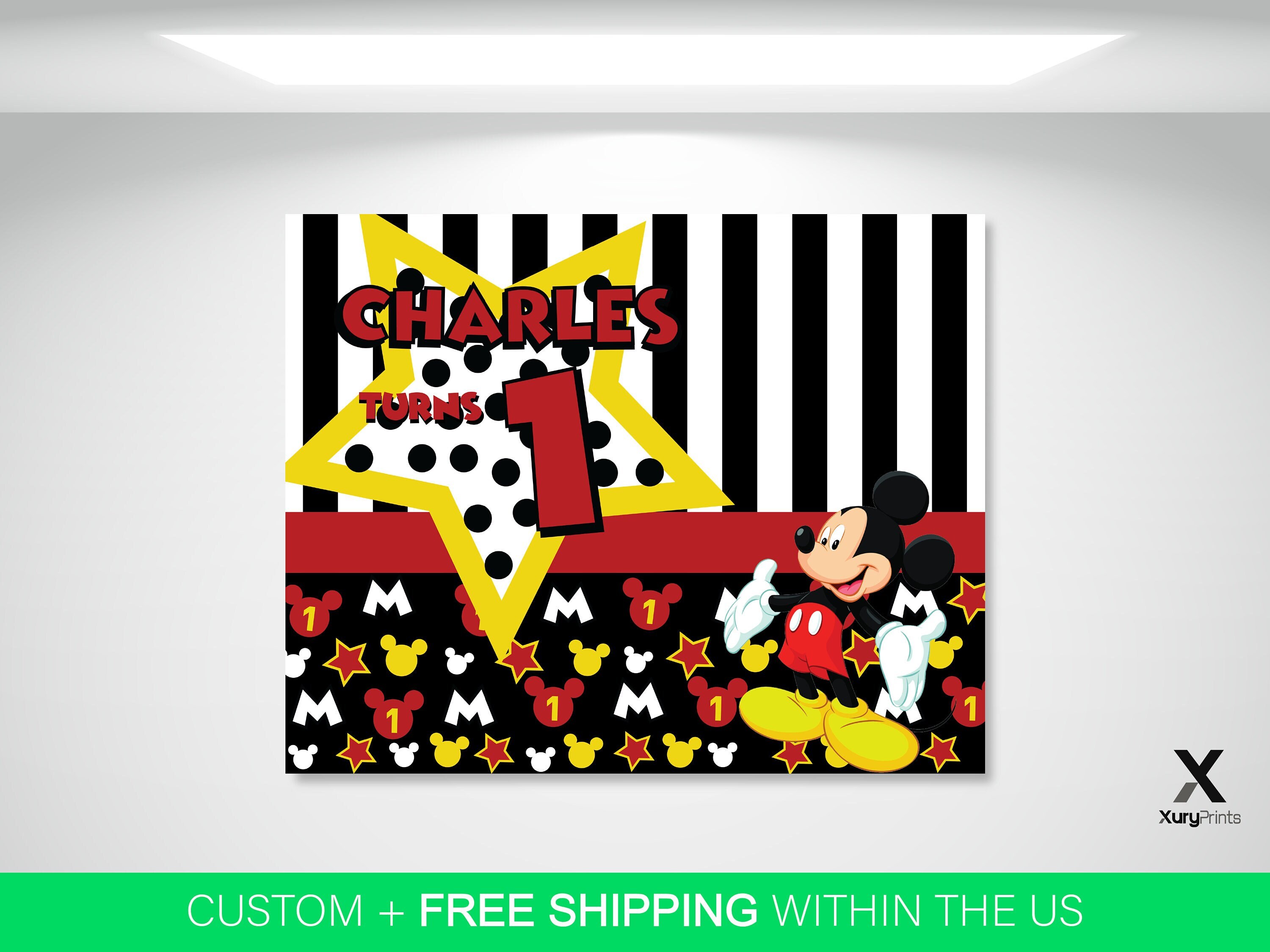 Mickey Mouse Backdrop Mickey Mouse Digital Backdrop Blubhouse Mickey ...