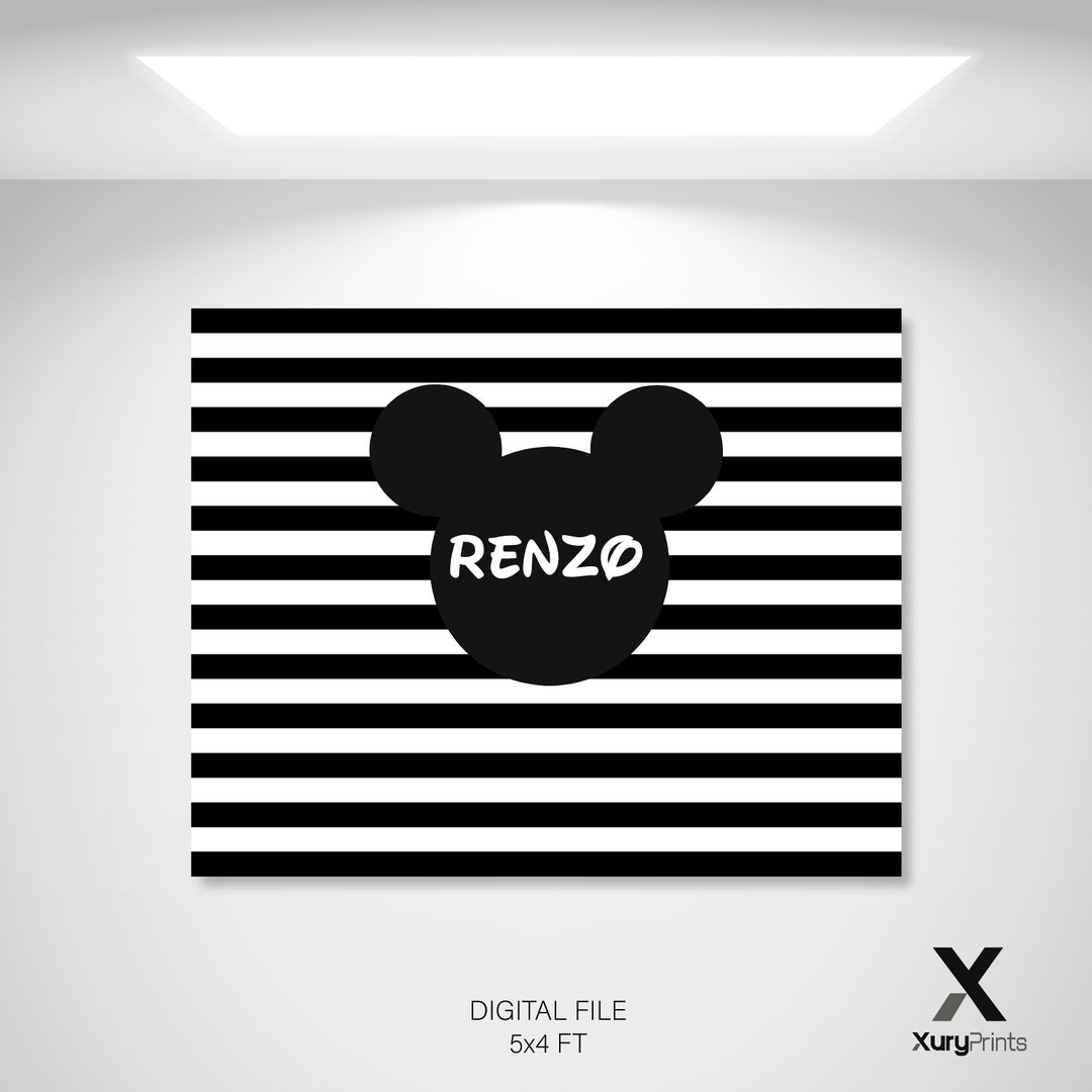 Mickey Mouse Backdrop Mickey Mouse Birthday Mickey Mouse Digital ...