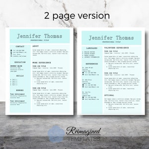 3in1 Resume Template Bundle | Cover Letter | Reference Page | Microsoft ...