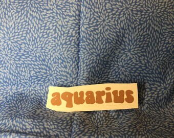 Aquarius Symbol Vinyl Decal/sticker - Etsy