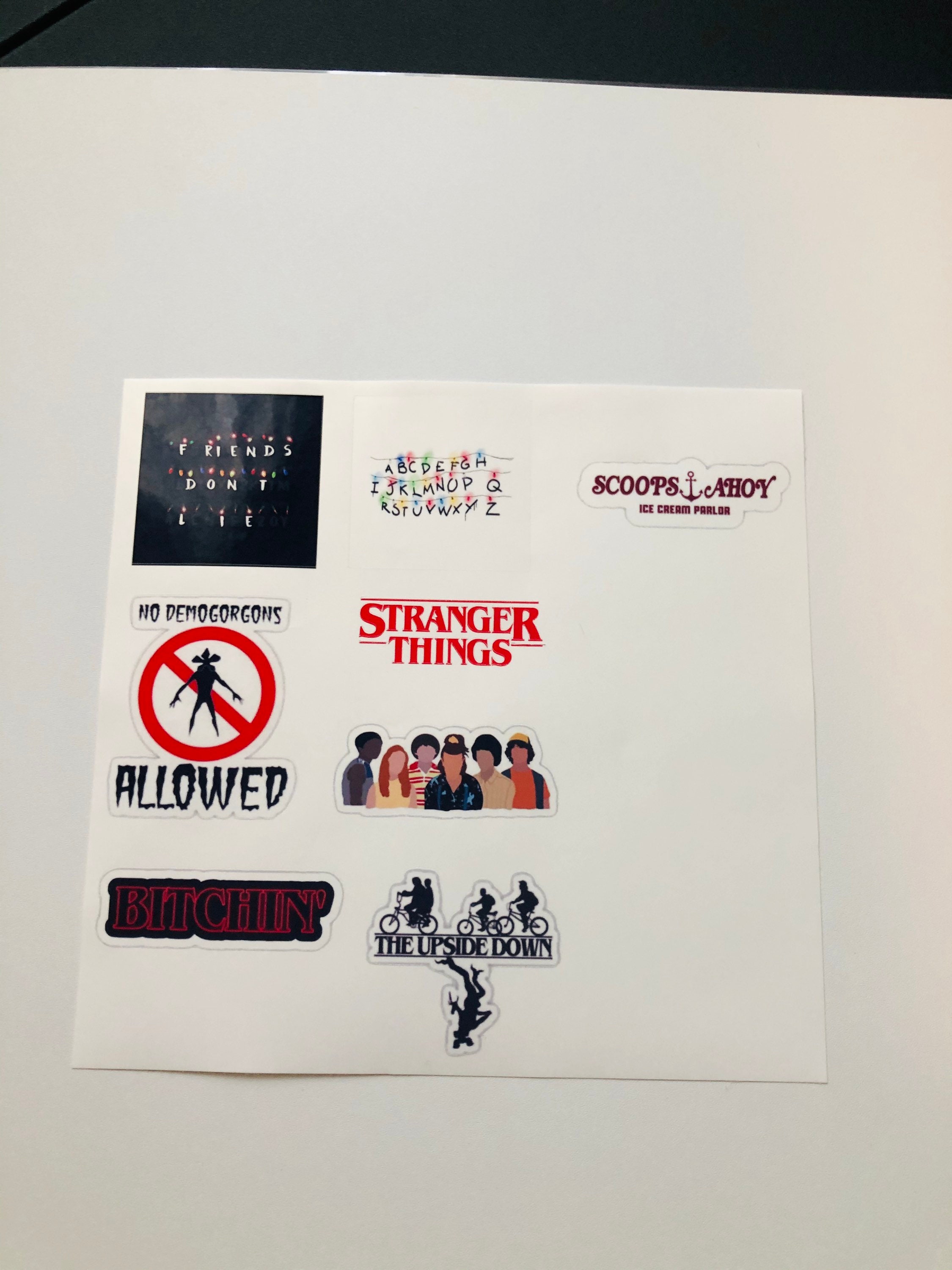 Glossy Stranger Things Sticker Pack Etsy