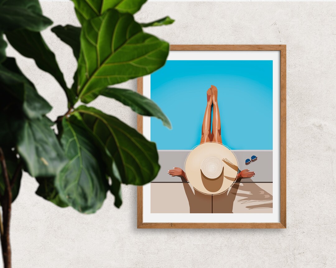 Abstract Poolside Wall Art, Abstract Printable Wall Art, Abstract Wall ...