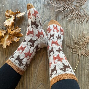 Set of 2 Sock Patterns Sweet Doggie Friend and I Woof You - French and ...
