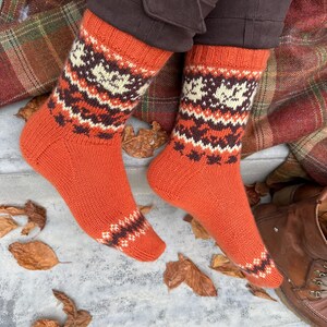 Fall Festival Socks - Pdf Knitting Pattern Colorwork, Autumn Leaves ...