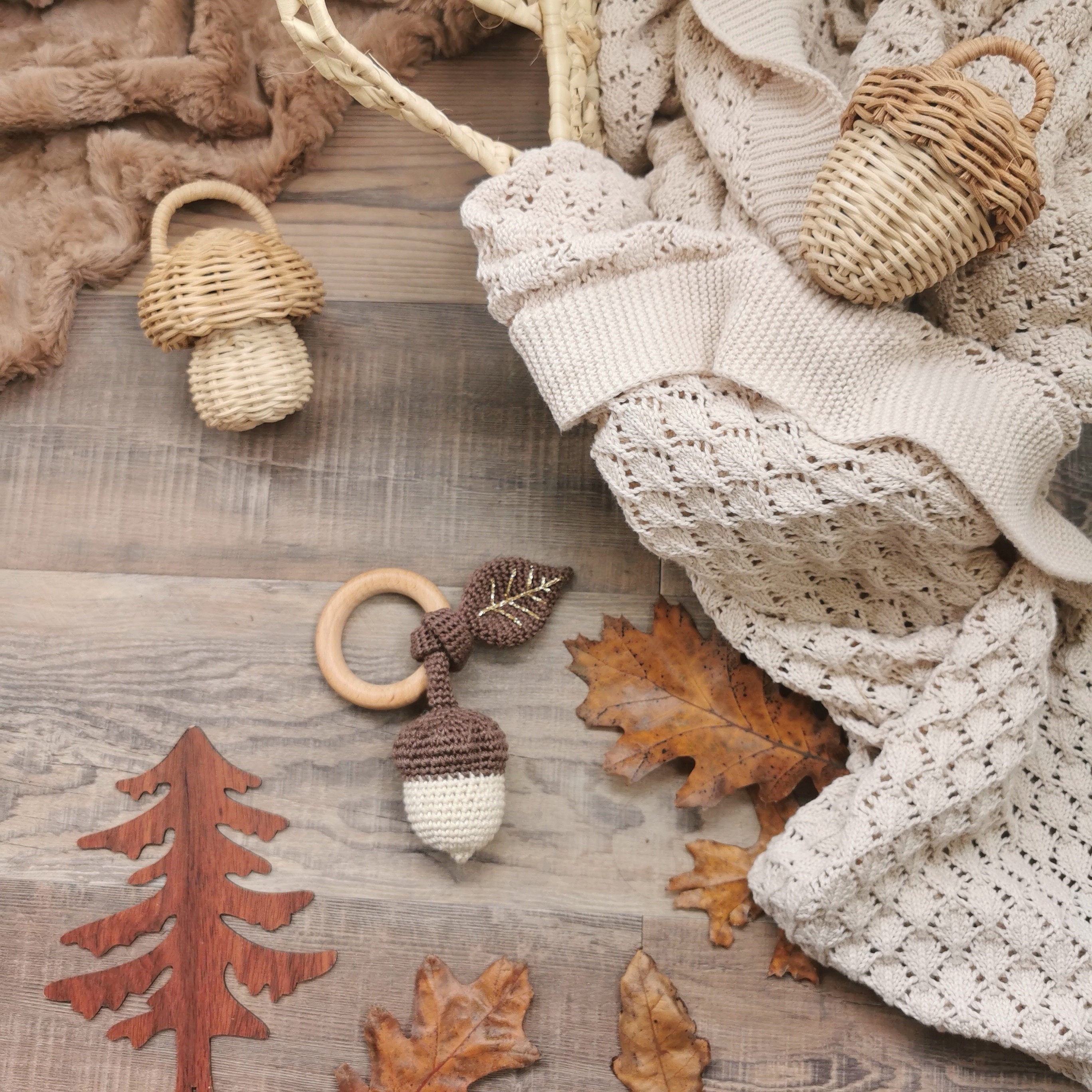 My Acorn Rattle Crochet Pattern PDF in English US Terms - Etsy