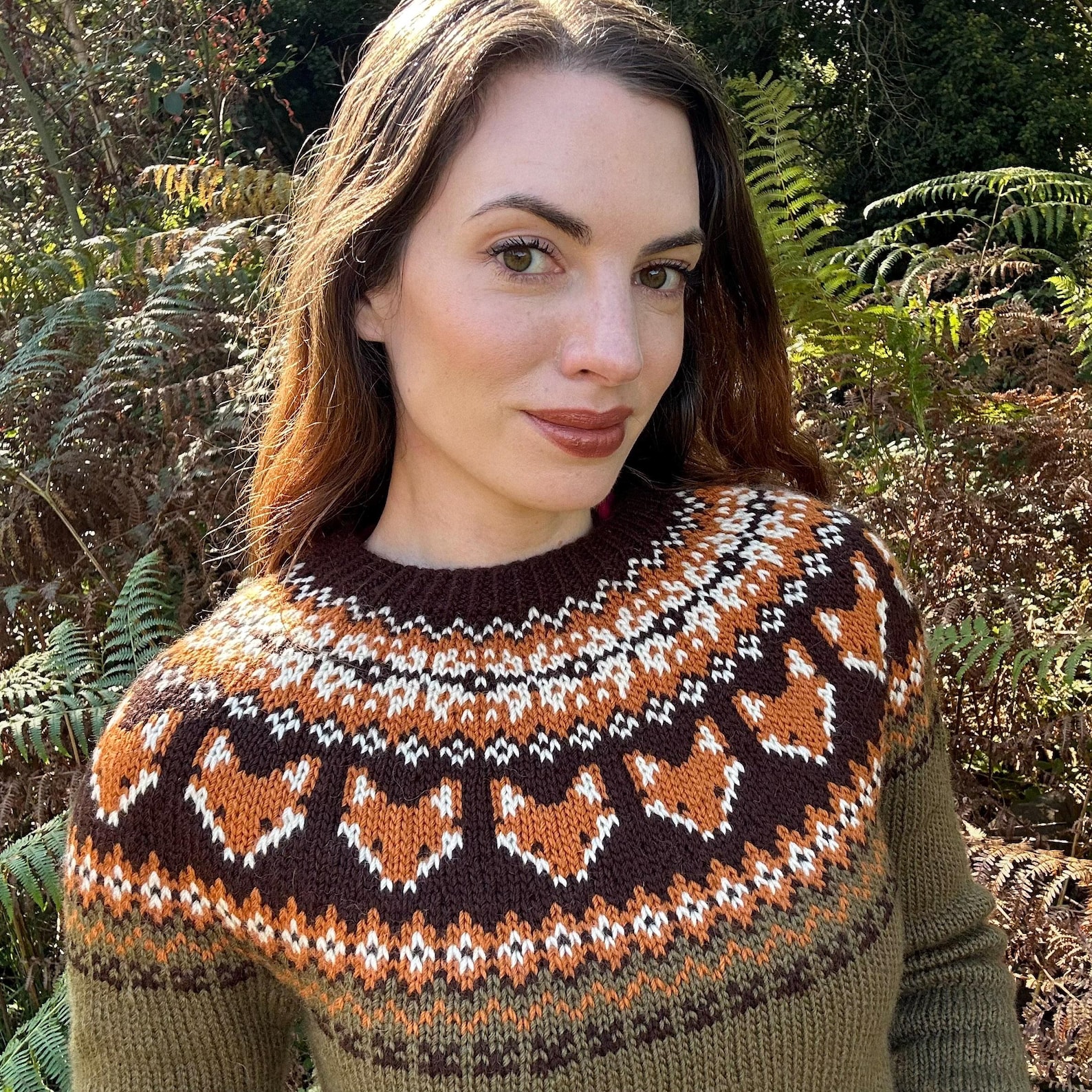 PDF Knitting Pattern – Cedar Fox Sweater, Fair Isle Fox Colorwork ...