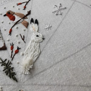 January Embroidery Pattern : Calendar to Embroider, Seasons Winter ...