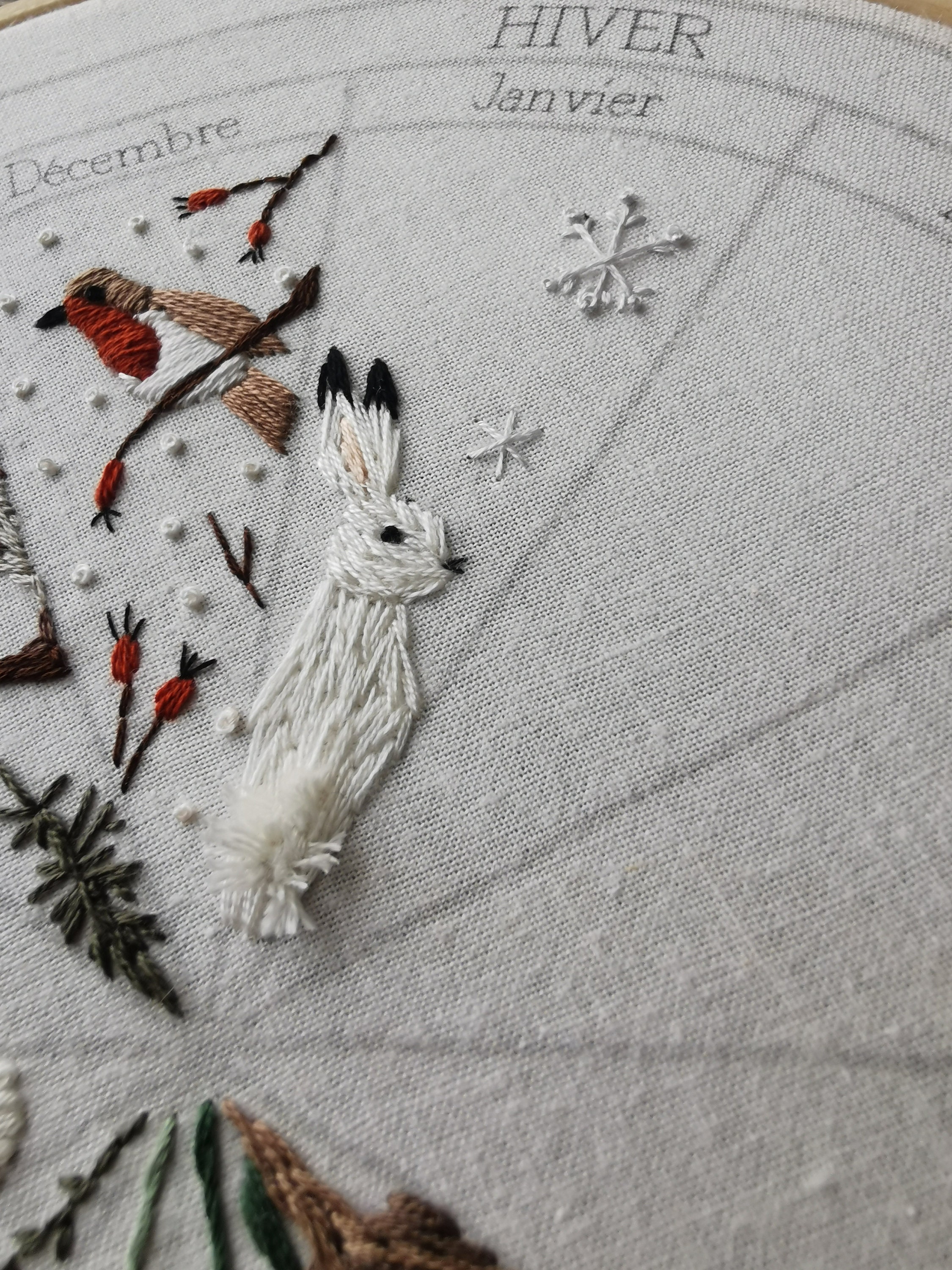 January Embroidery Pattern : Calendar to Embroider Seasons - Etsy Canada