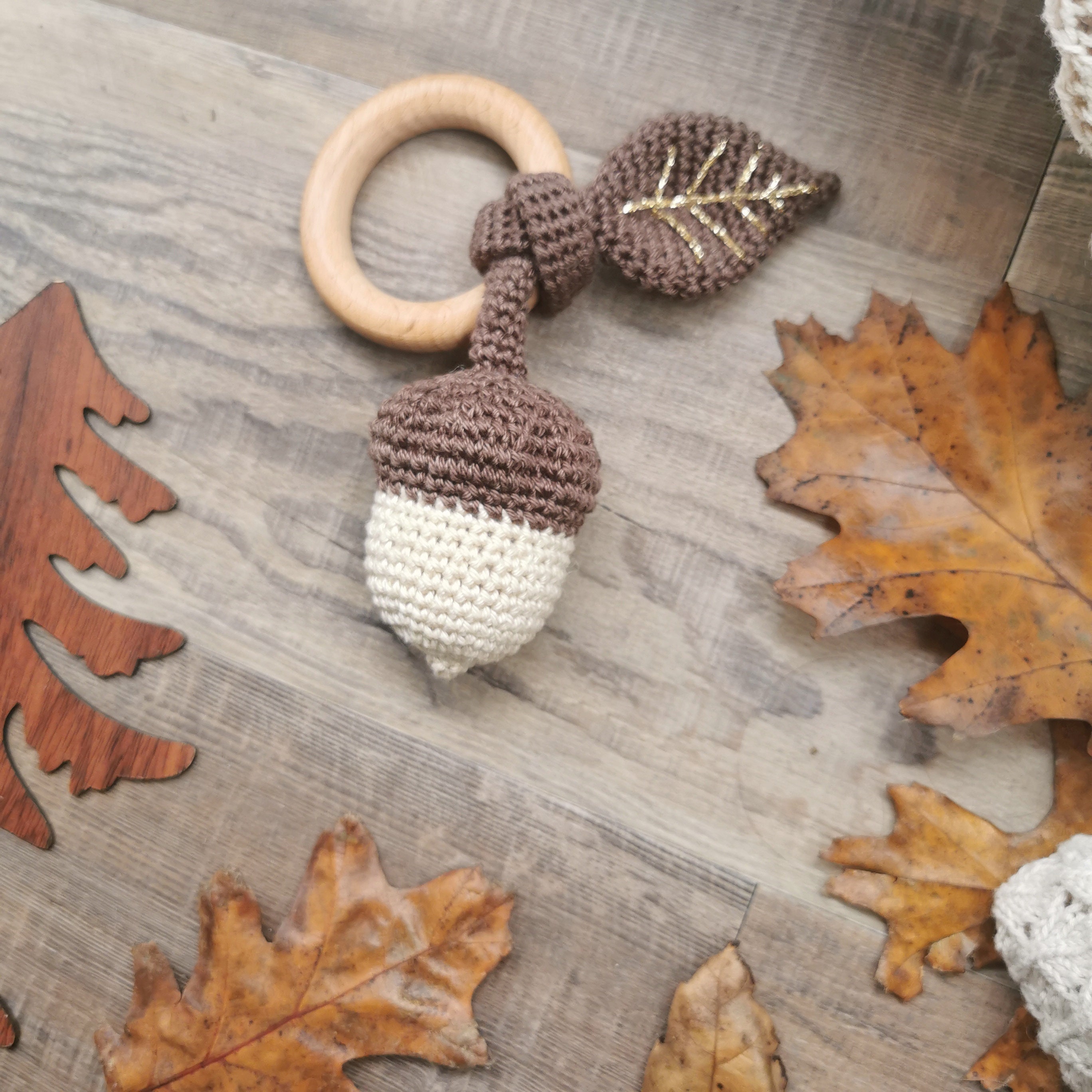 My Acorn Rattle Crochet Pattern PDF in English US Terms - Etsy