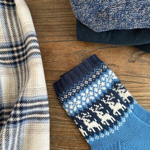 Winter Deer Socks - Pdf Knitting Pattern Colorwork, Winter Fair Isle ...