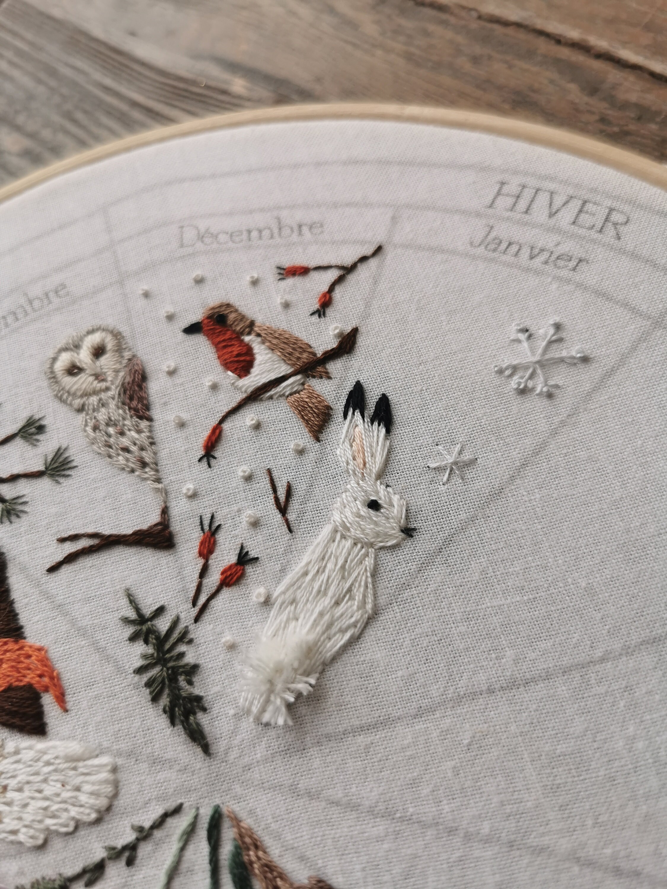 January Embroidery Pattern : Calendar to Embroider Seasons - Etsy Canada