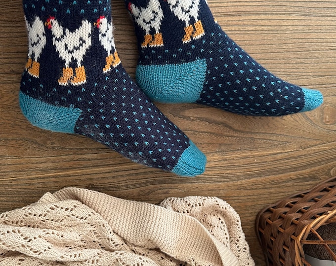 Sunflower Fields Socks - Pdf Knitting Pattern Colorwork, Flower ...