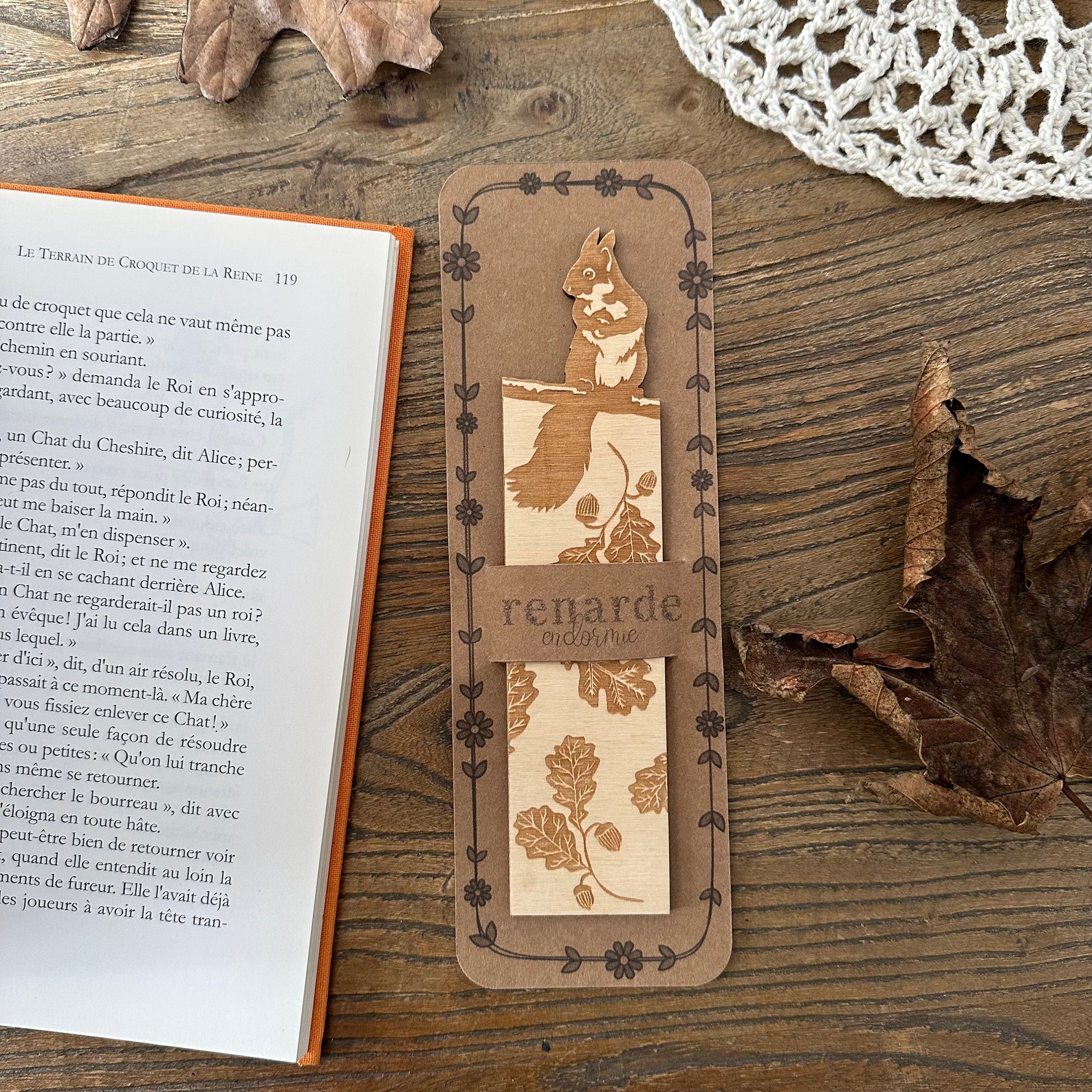 Squirrel and Leaveswood Bookmark - Laser Cut and Engraved Bookmark ...