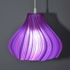 Modern Wavy Opaque Glass-like Pendant Lampshade Sleek Soft-glow Elegant ...