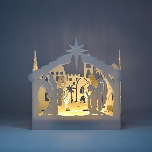 Lighted Nativity of Jesus Shadowbox Christmas Indoor - Etsy