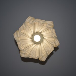 Modern Wavy Opaque Glass-like Pendant Lampshade Sleek Soft-glow Elegant ...