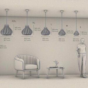 Modern Wavy Opaque Glass-like Pendant Lampshade - Sleek Soft-glow ...