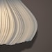 Modern Wavy Opaque Glass-like Pendant Lampshade - Sleek Soft-glow ...