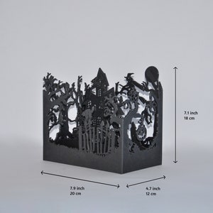 Gothic Halloween Decor Shadowbox - 3D Printed Pumpkin Spooky Creepy ...