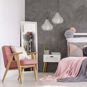 Modern Wavy Opaque Glass-like Pendant Lampshade Sleek Soft-glow Elegant ...