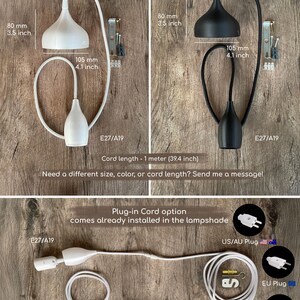 Modern Wavy Opaque Glass-like Pendant Lampshade - Sleek Soft-glow ...