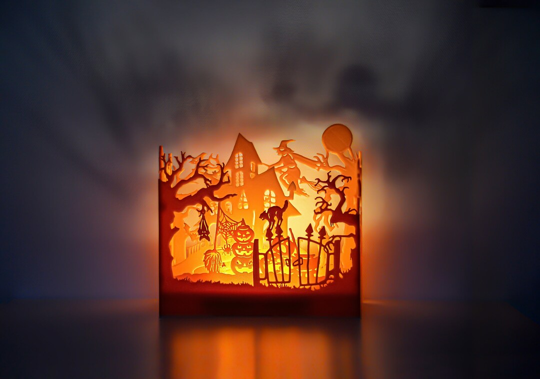 Halloween Shadowbox Haunted Witch's House - 3D Printed Pumpkin Party ...