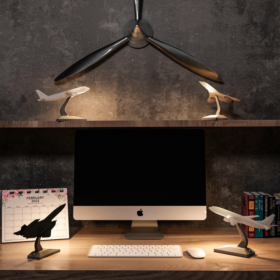 Airplane Model Desk Lamp Aviation Decor Table Light Plane - Etsy