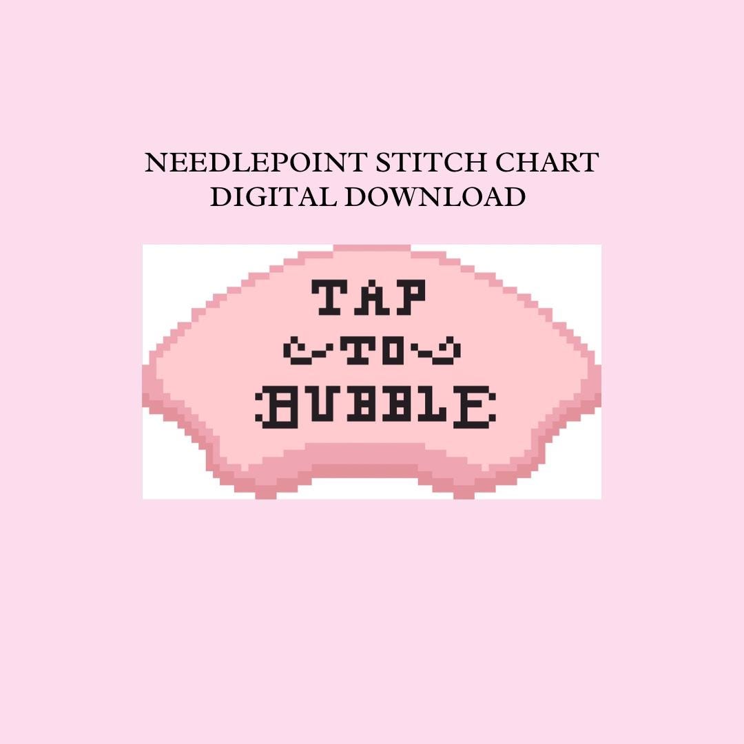 Tap to Bubble Wicked Needlepoint Chart— Digital PDF Chart — Charted ...