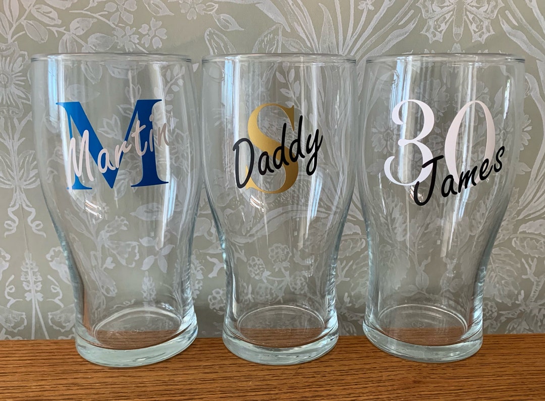 Personalised Pint Glass - Etsy UK