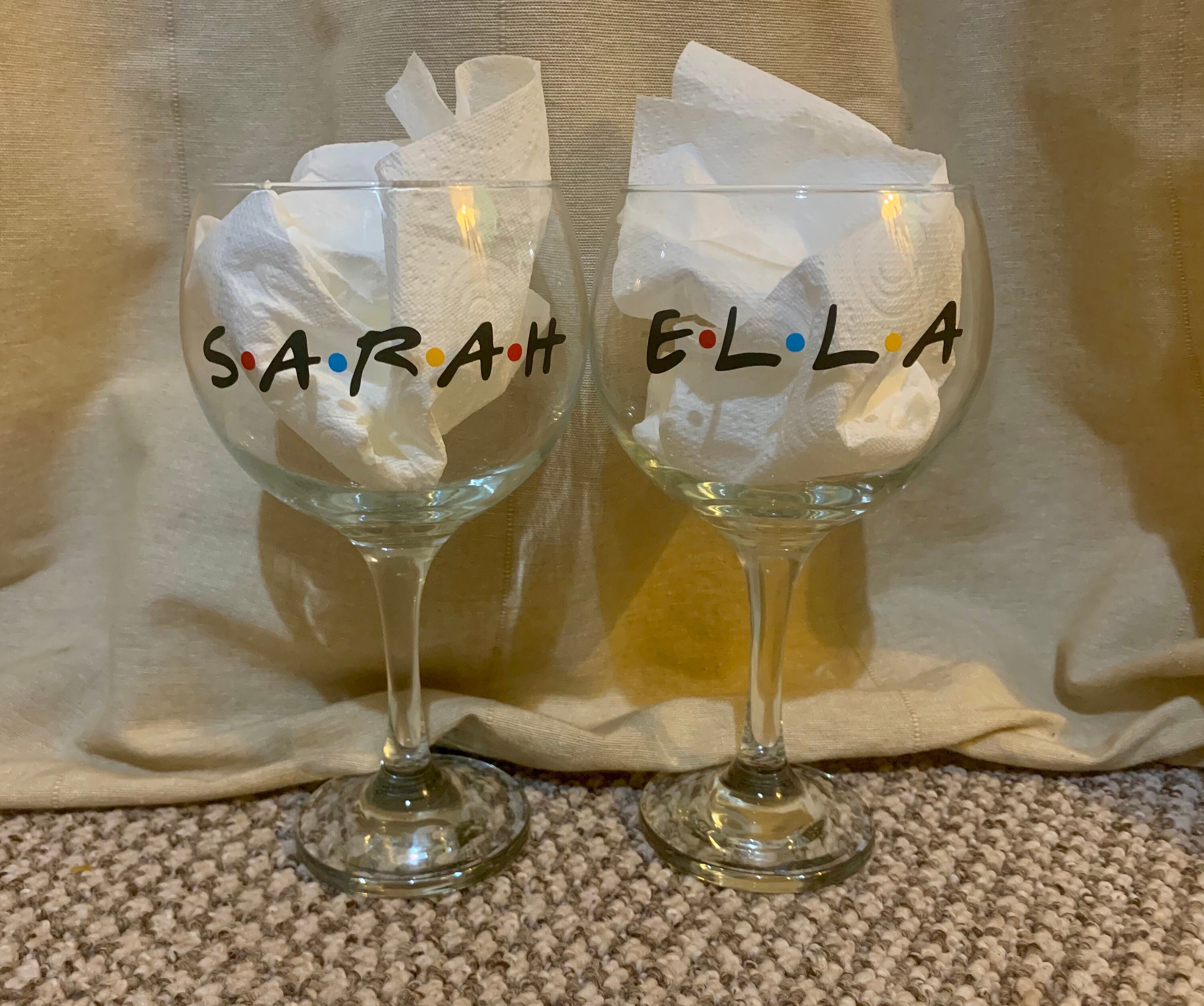 Personalised friends Theme Gin Glass Gift Birthday Hen | Etsy UK