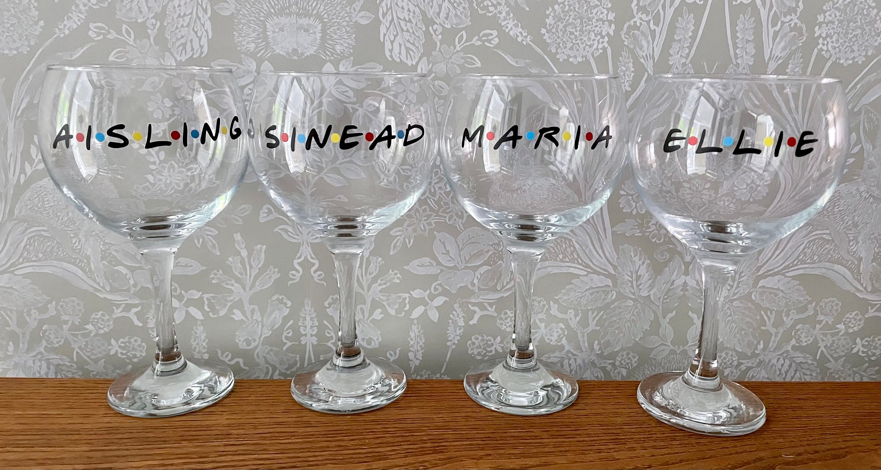 Personalised friends Theme Gin Glass Gift Birthday Hen | Etsy UK
