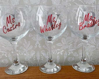 Personalised friends Theme Gin Glass Gift Birthday Hen | Etsy UK