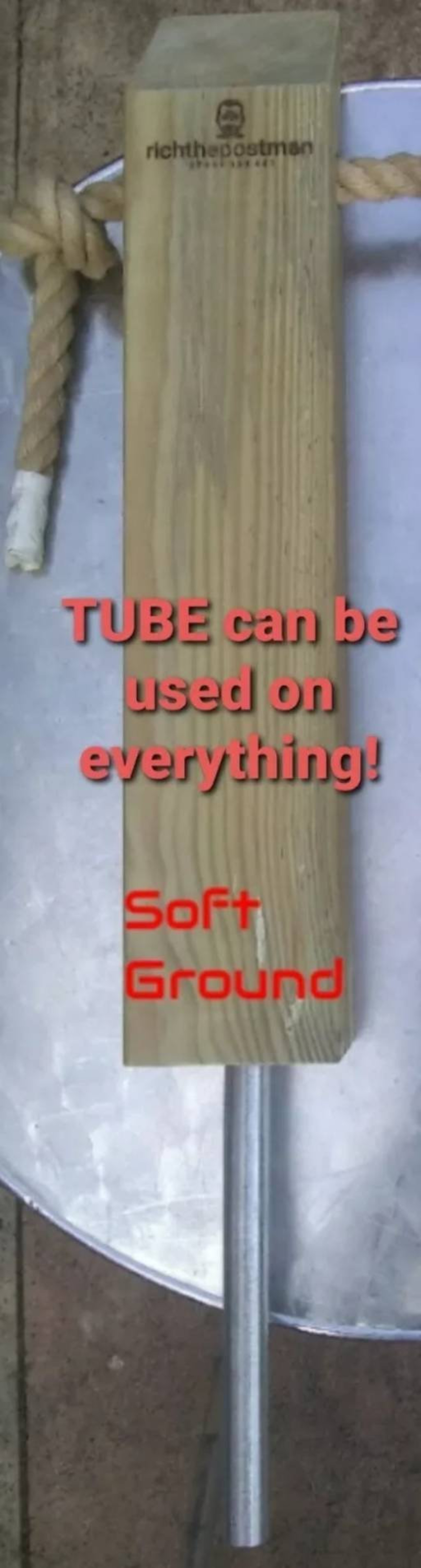 Wood/timber Post and Rope, NO DIG Kit! Richthepostman (18mm Single Rope ...