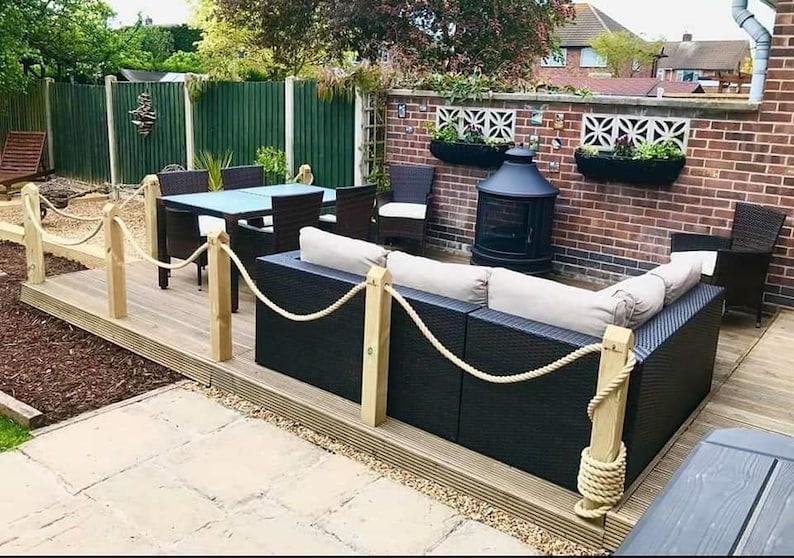 Wood/timber Post and Rope NO DIG Kit Richthepostman 18mm - Etsy