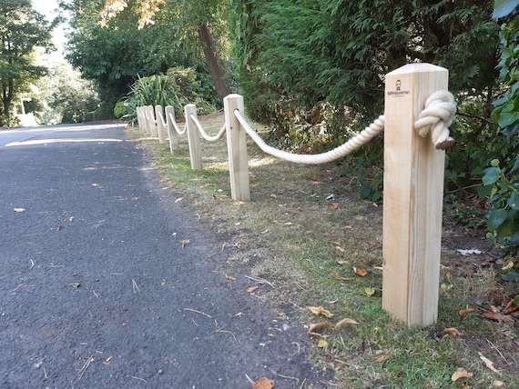 Wood/timber Post and Rope NO DIG Kit Richthepostman 28mm | Etsy UK