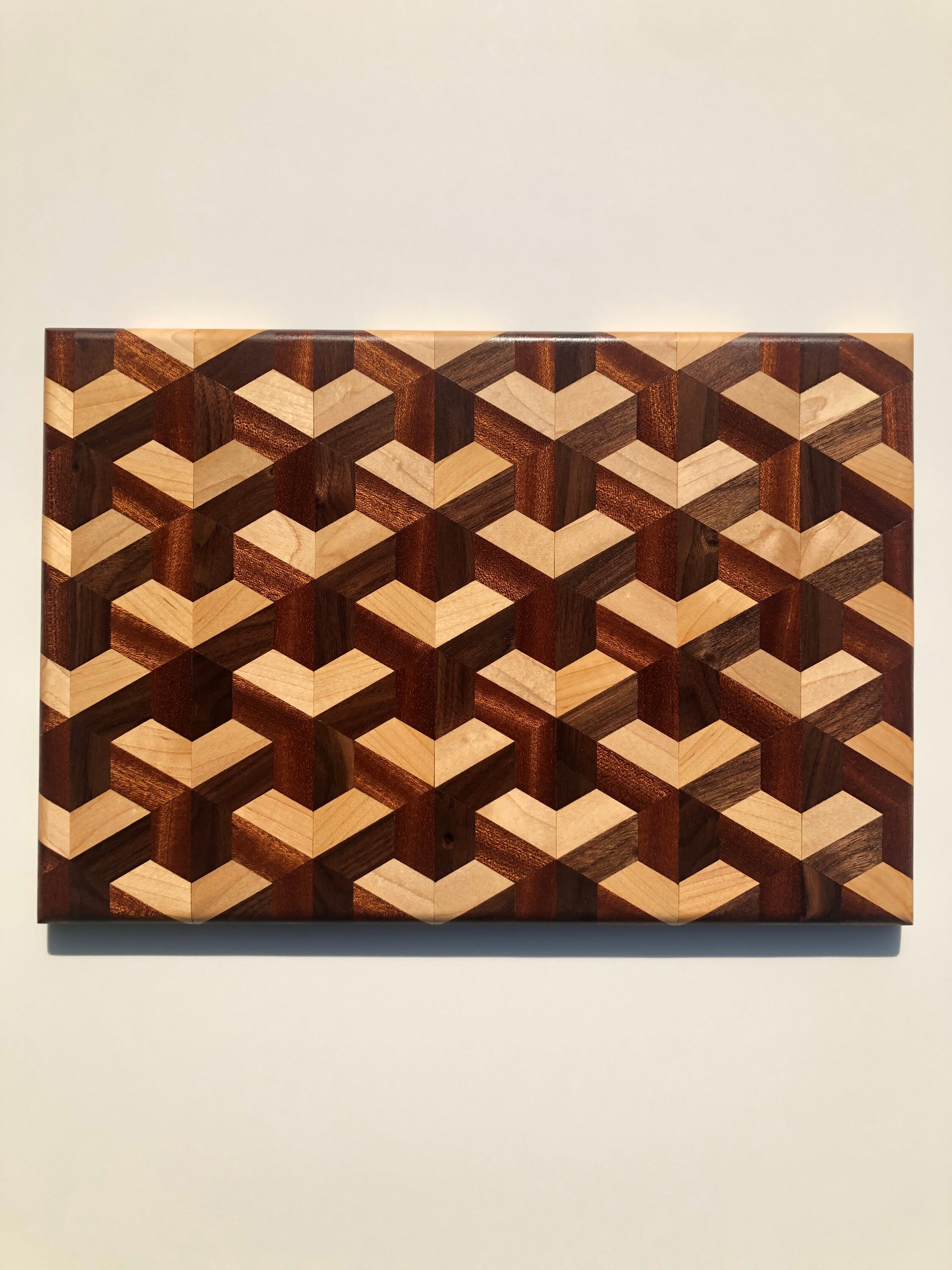 Large Handmade Geometric Chopping Board - Etsy