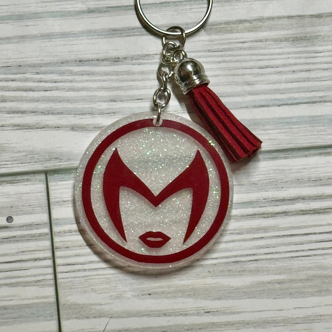Scarlet Witch Logo Keychain | Wanda Maximoff | Wandavision Series | Custom Keychain | Gift Ideas ...