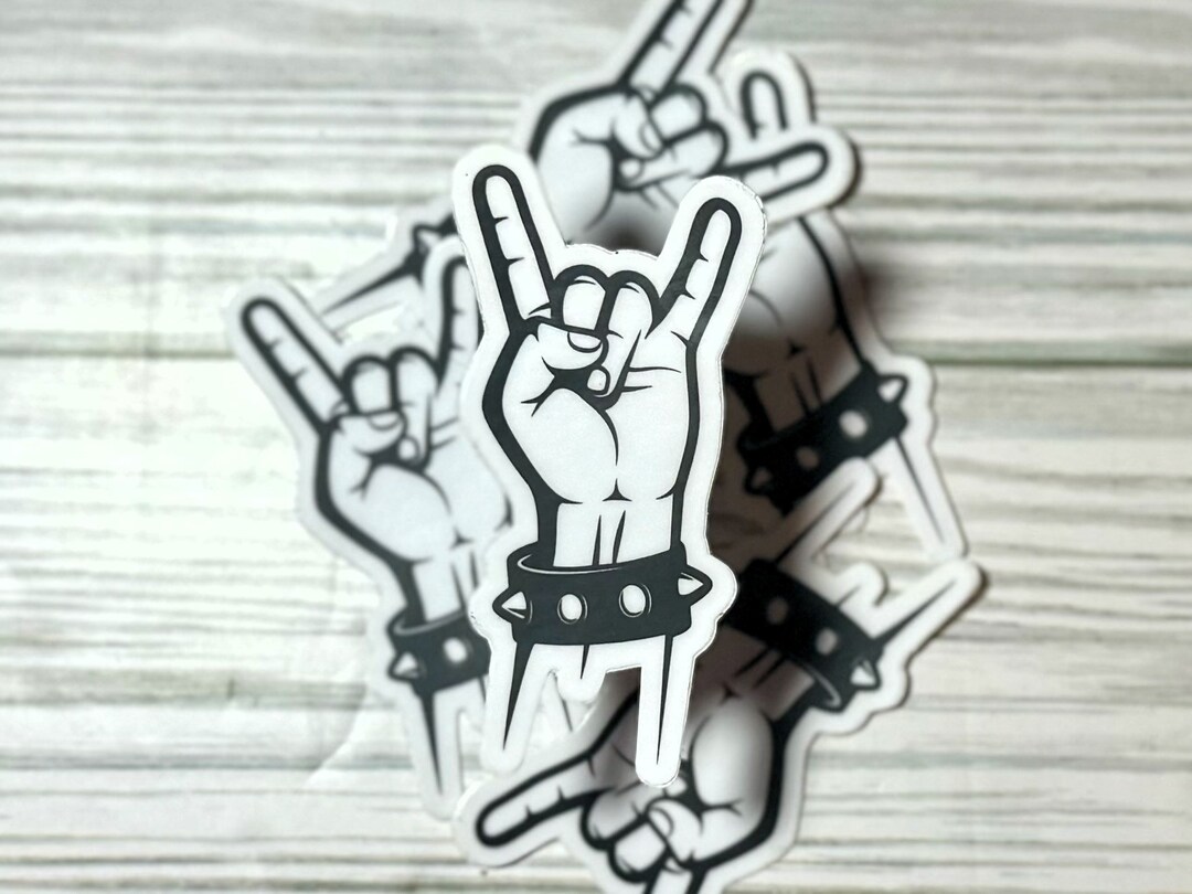 Rock Horns Sticker | Horns up | Notebook, Laptop, Planner Stickers ...