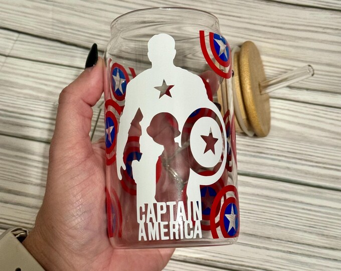 Captain America Glass | the First Avenger | Libbey Beer Can Glass ...