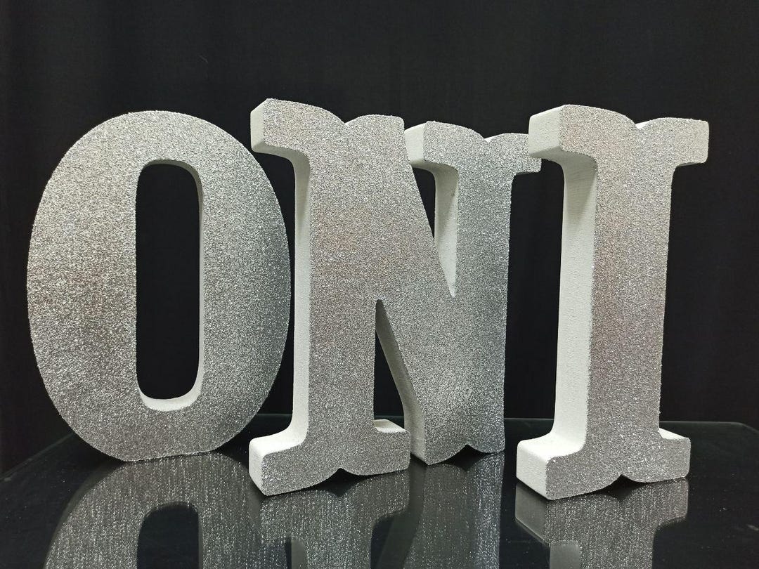 Large Foam Letters Silver, 3D Free Standing Letters, Styrofoam Letters ...